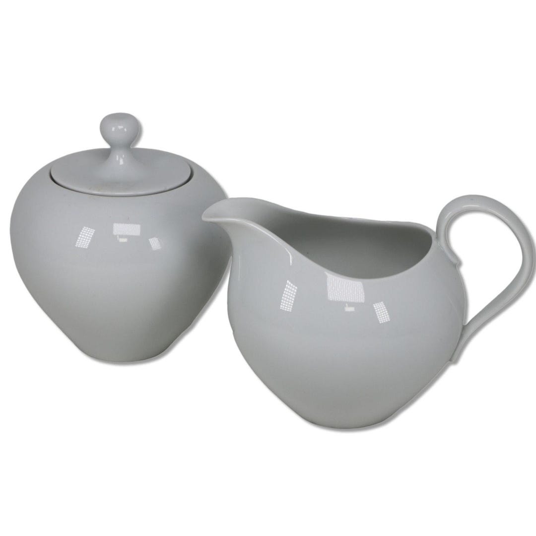 Johann Haviland Eva White Creamer Sugar Bowl Set Eva Zeisel Vintage ...