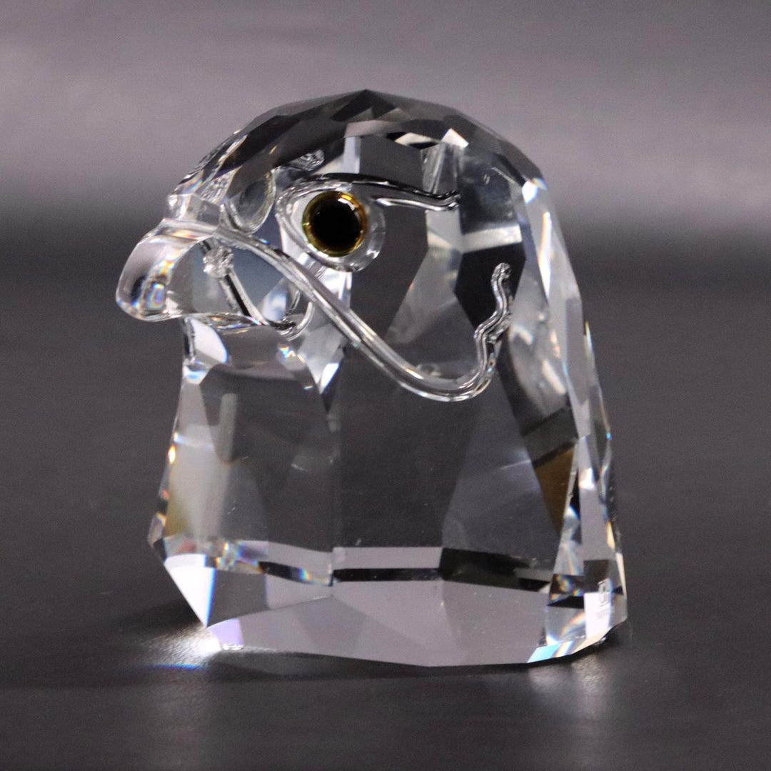 Swarovski Crystal Giant 4 Falcon Head Ver 1 / 7645 Optik Paperweight ...