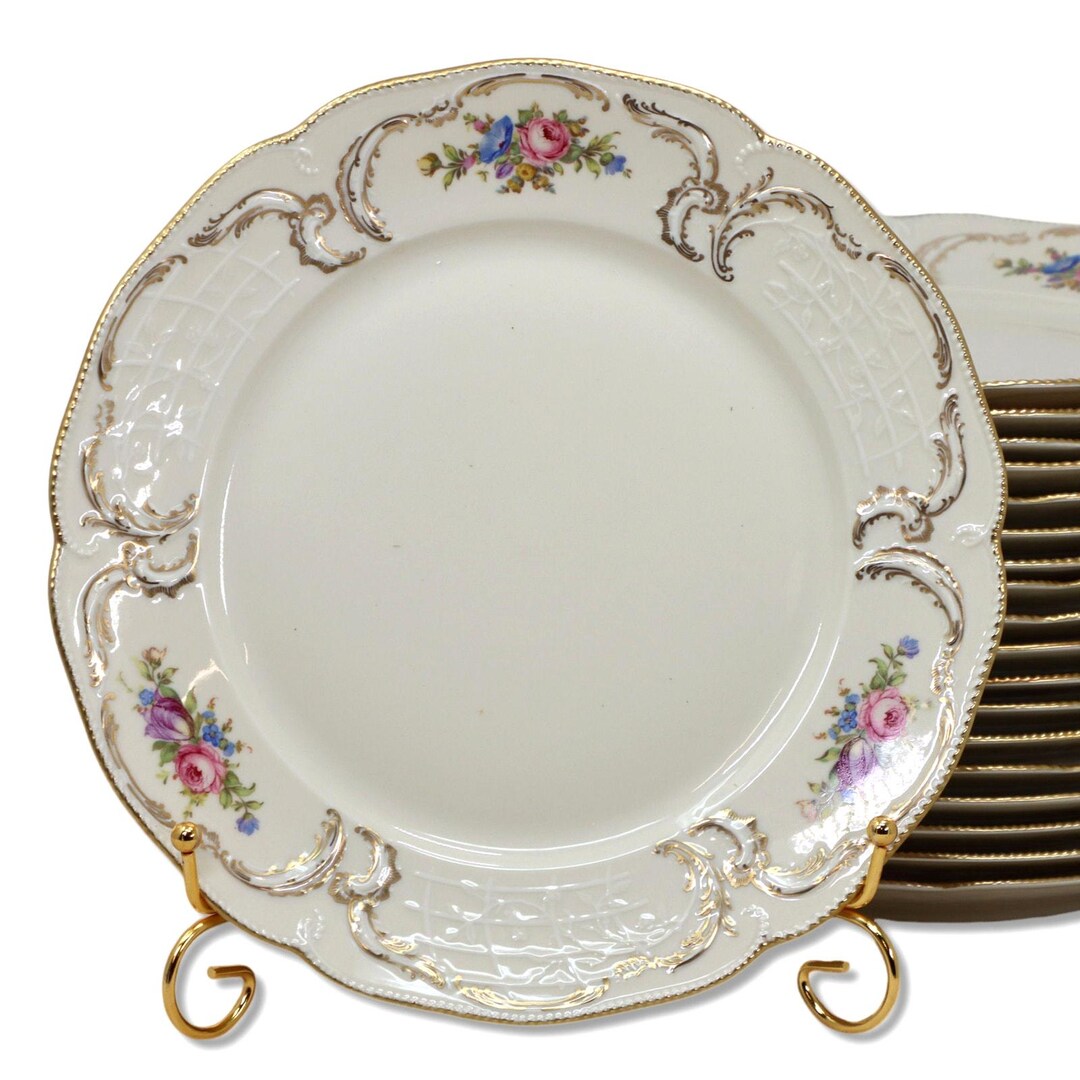 Rosenthal Sanssouci 3029 Diplomat Ivory Gold Dinner Plate 10" Vintage ...