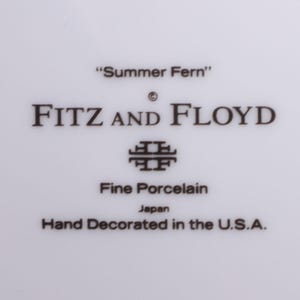 Fitz and Floyd Summer Fern 9 1/4" Large Rimmed Soup Bowl USA 1993 - Etsy