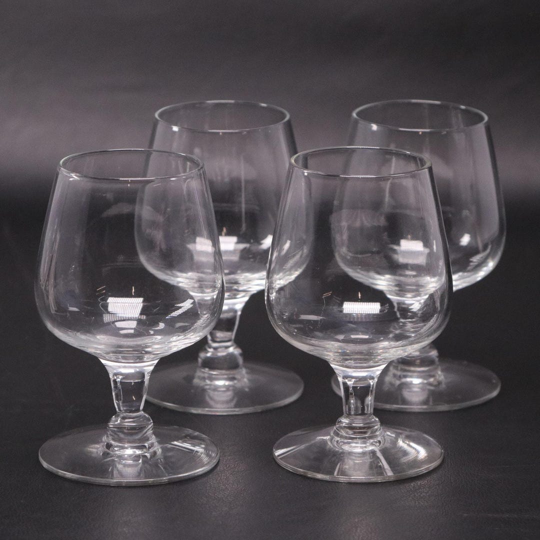 Small Brandy Sniffer Sherry Glass 4pc Set - Etsy