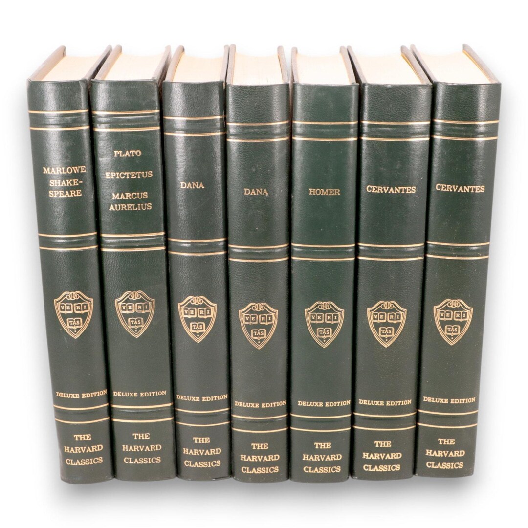 Harvard Classics 7 Vol Deluxe Edition Leatherbound HC Cervantes Dana ...