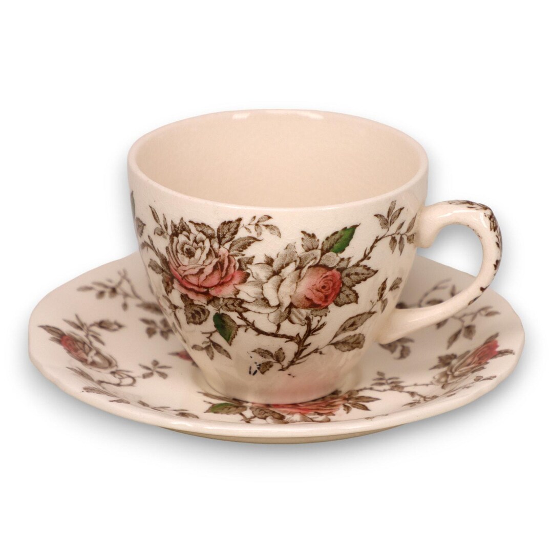 Alfred Meakin Rosa Brown Tea Cup Saucer Set Vintage 1913-1976 - Etsy
