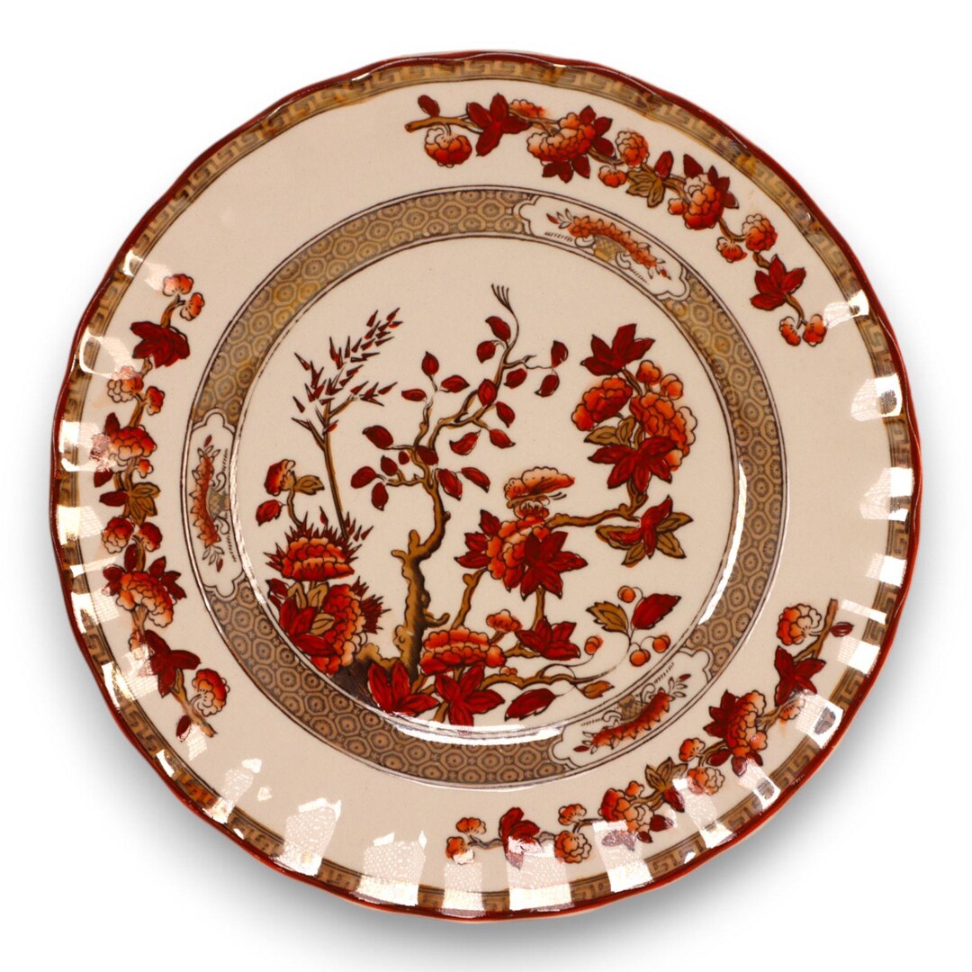 Copeland Spode India Tree Rust Orange 2/959 Bread Plate 6 1/4 Vintage ...
