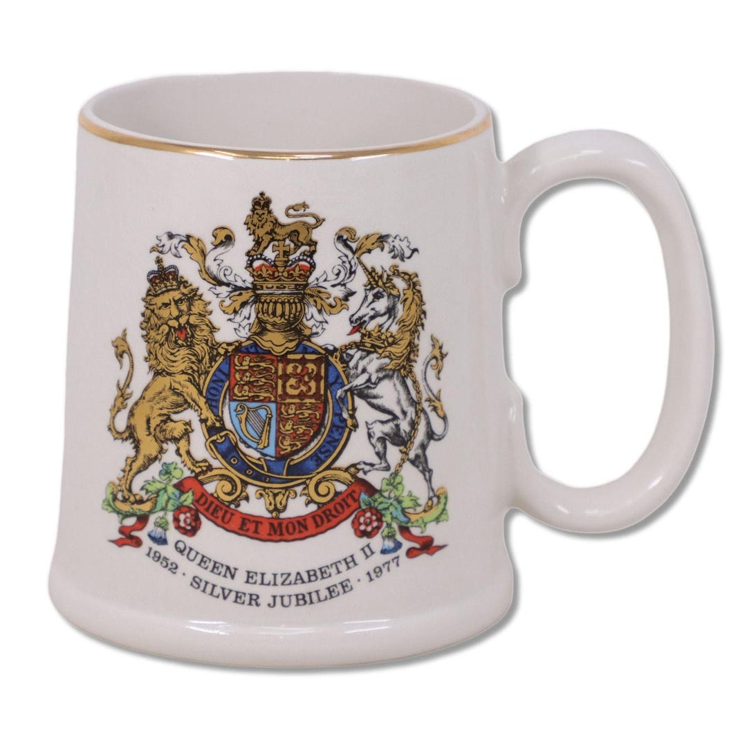 Weatherly Hanley 1952-1977 Queen Elizabeth II Silver Jubilee Mug Cup ...