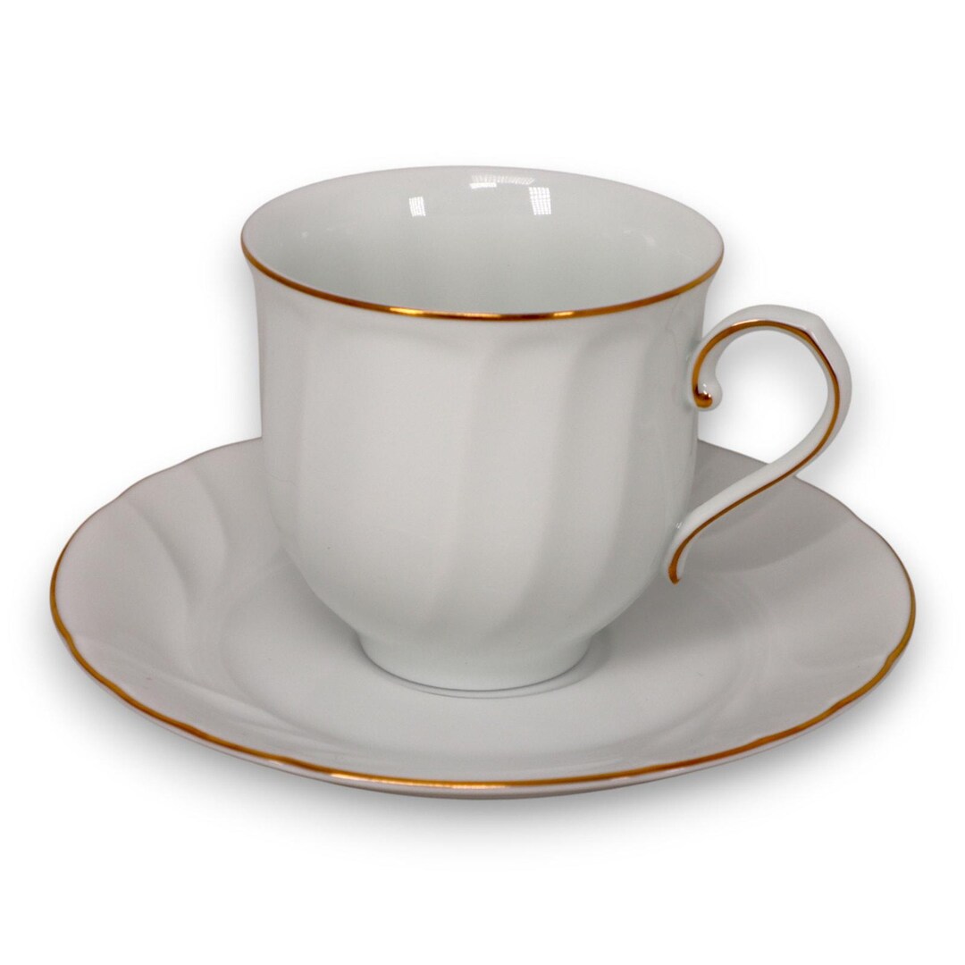 Mikasa Wedding Band Gold Trim Tea Cup and Saucer Set L9709 Japan New - Etsy