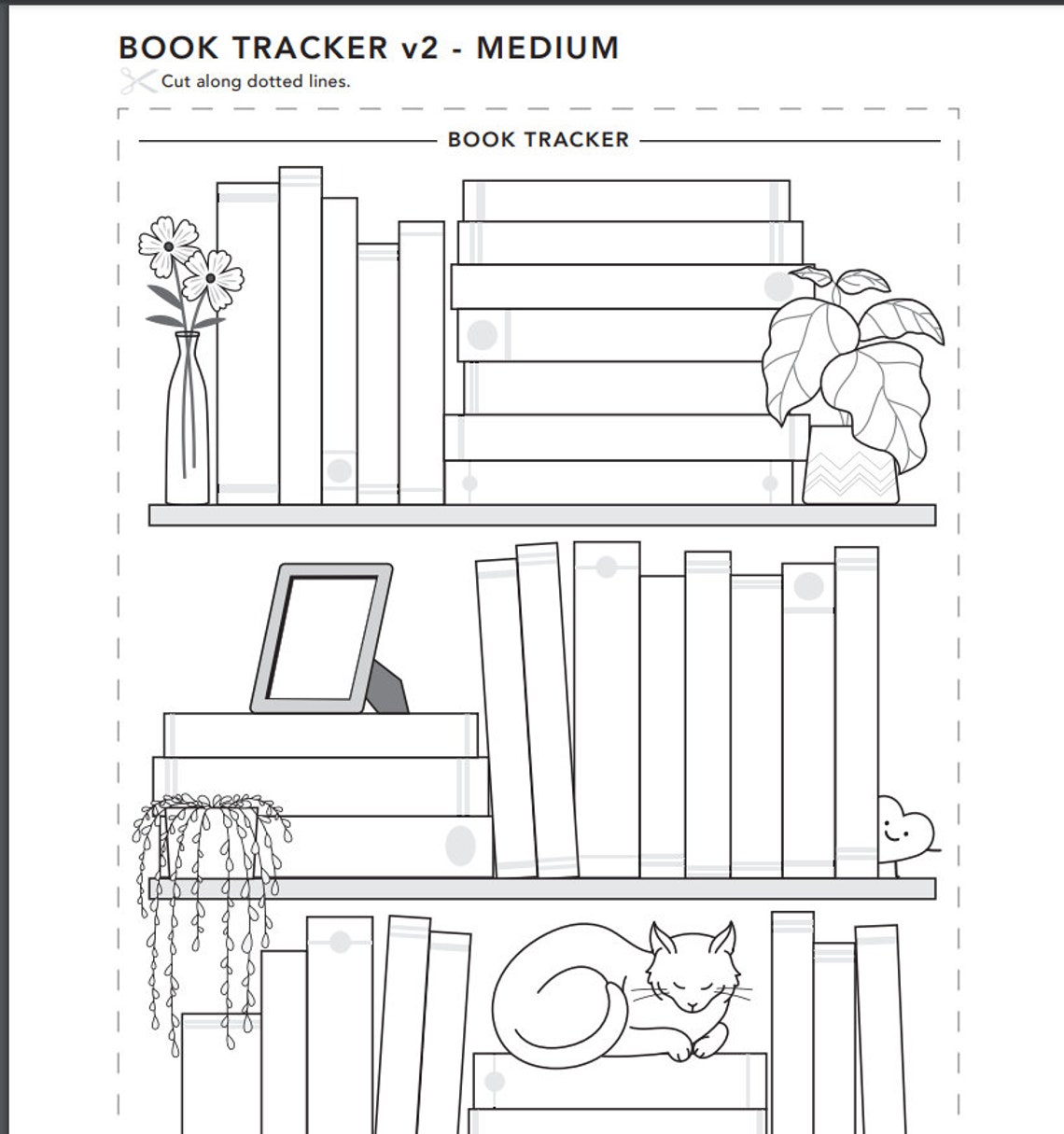 Book Tracker Printable | Reading Log Digital Download | Track Your ...