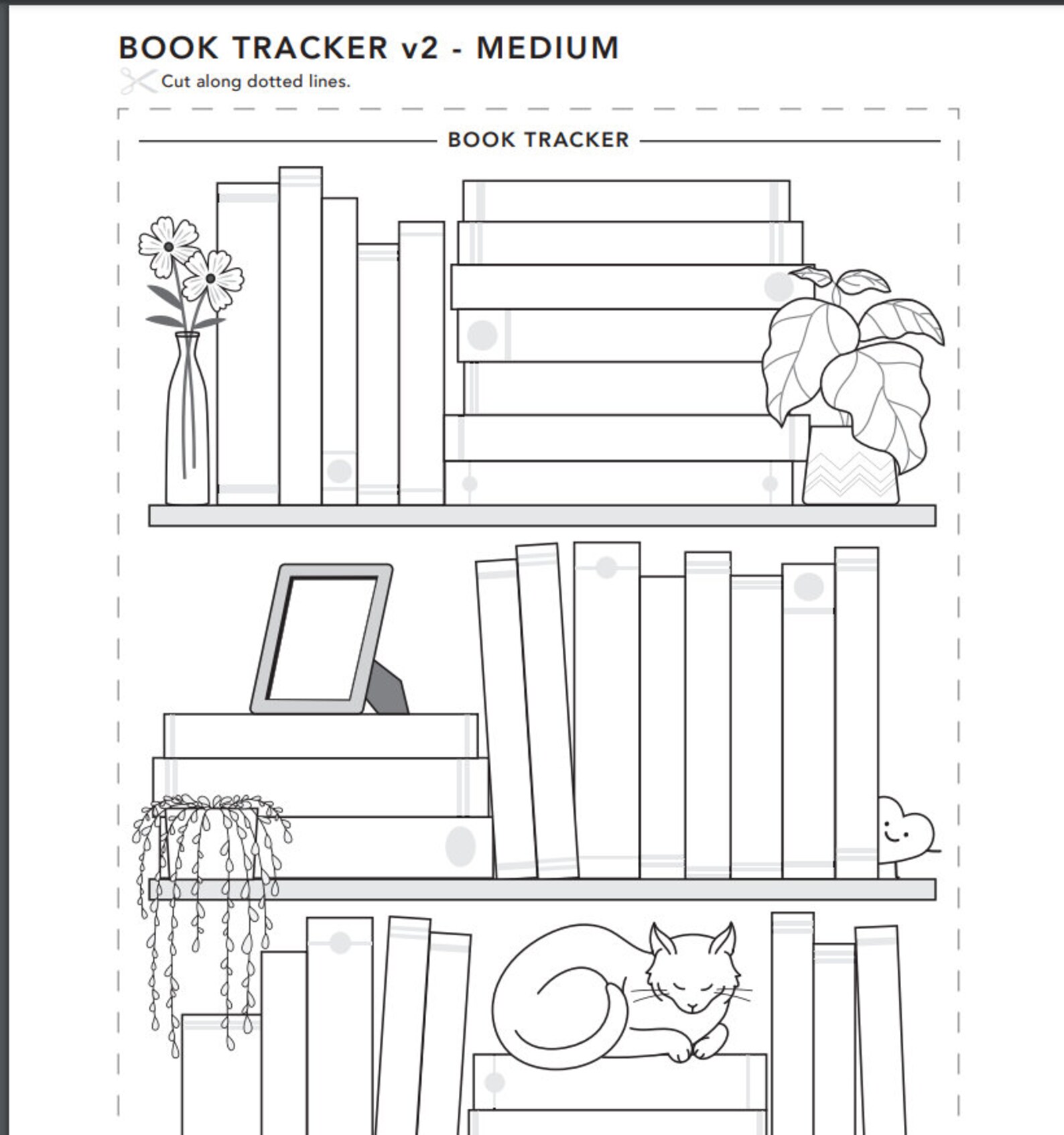 Book Tracker Printable | Reading Log Digital Download | Track Your ...