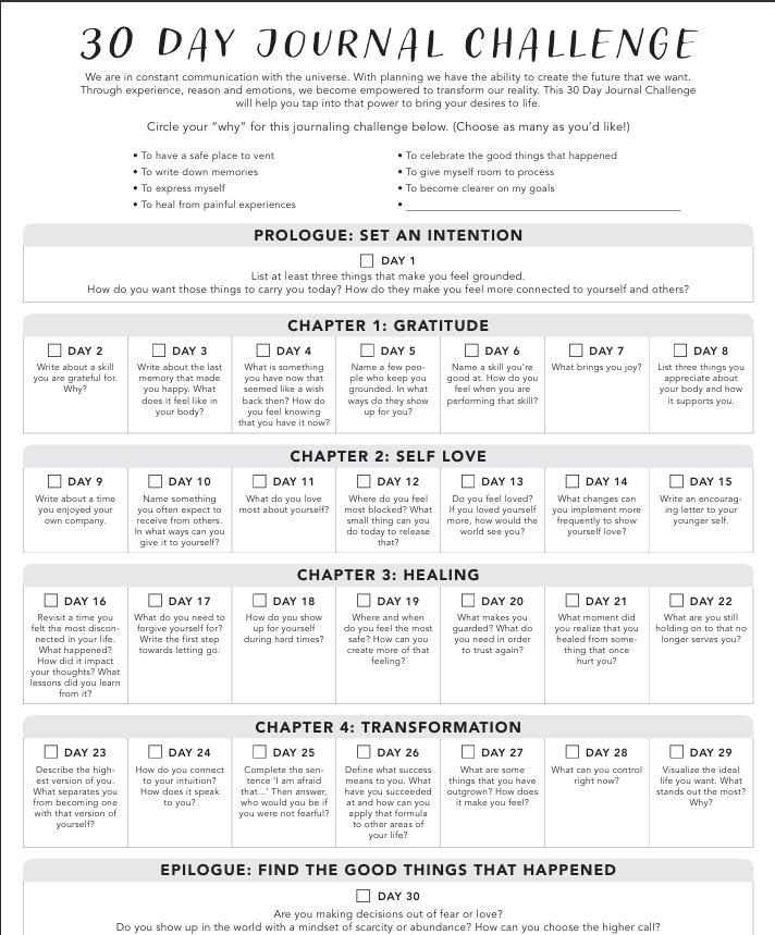 30 Day Challenge Journal: Achieve Success Tracking Goals & Habits - Etsy