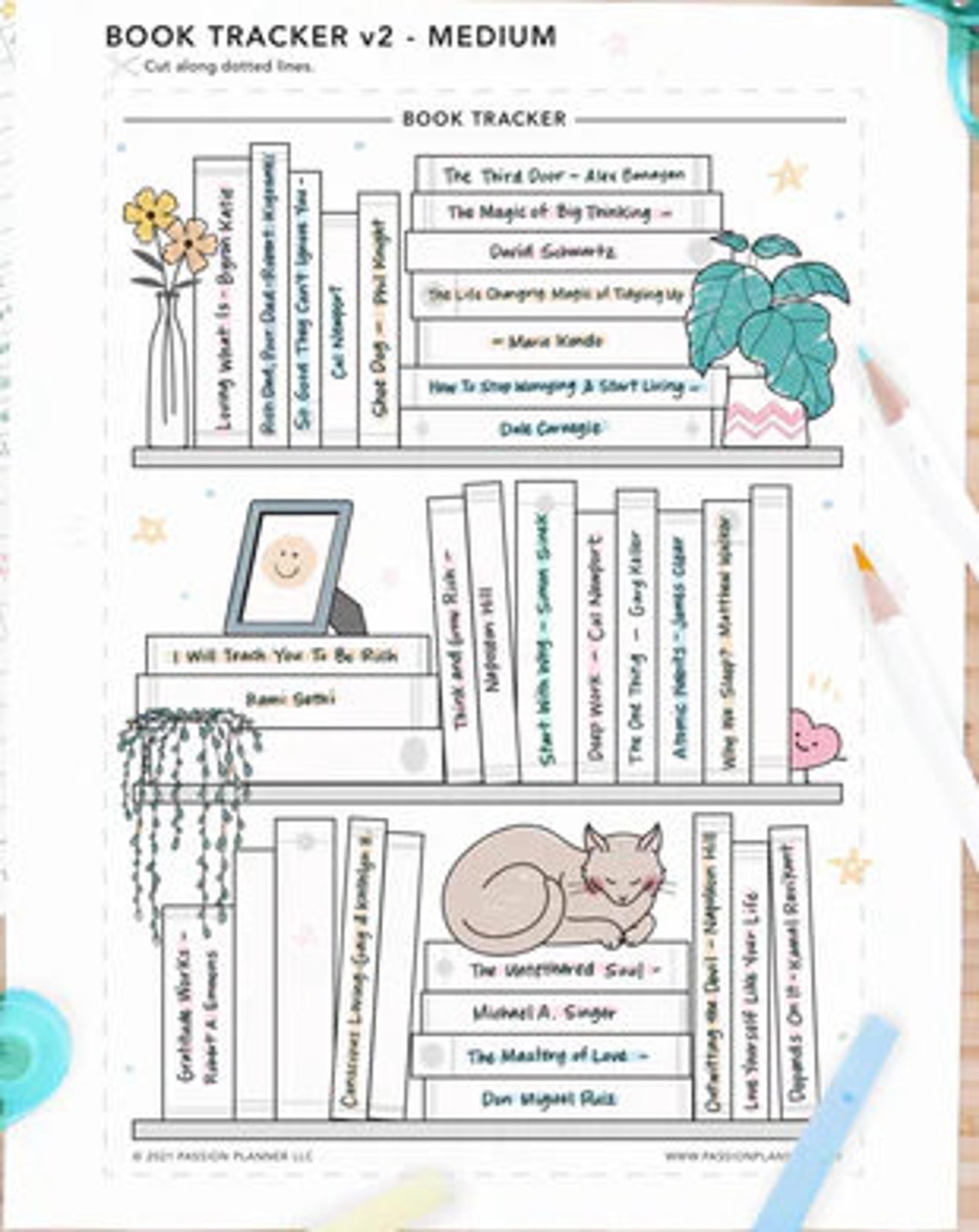 Book Tracker Printable | Reading Log Digital Download | Track Your ...