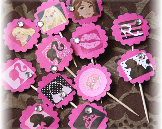 Barbie Doll Cupcake Topper Picks - Etsy