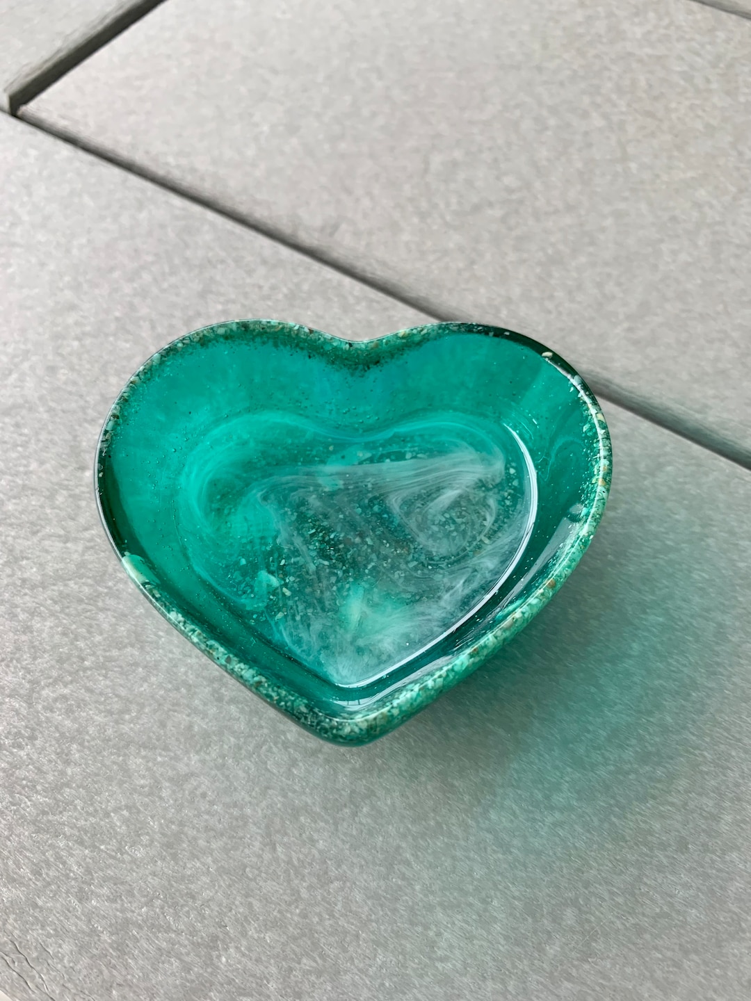 Resin Art Trinket Jewelry Dish Tray Handmade Gift CCDF Ocean Beach Fort ...