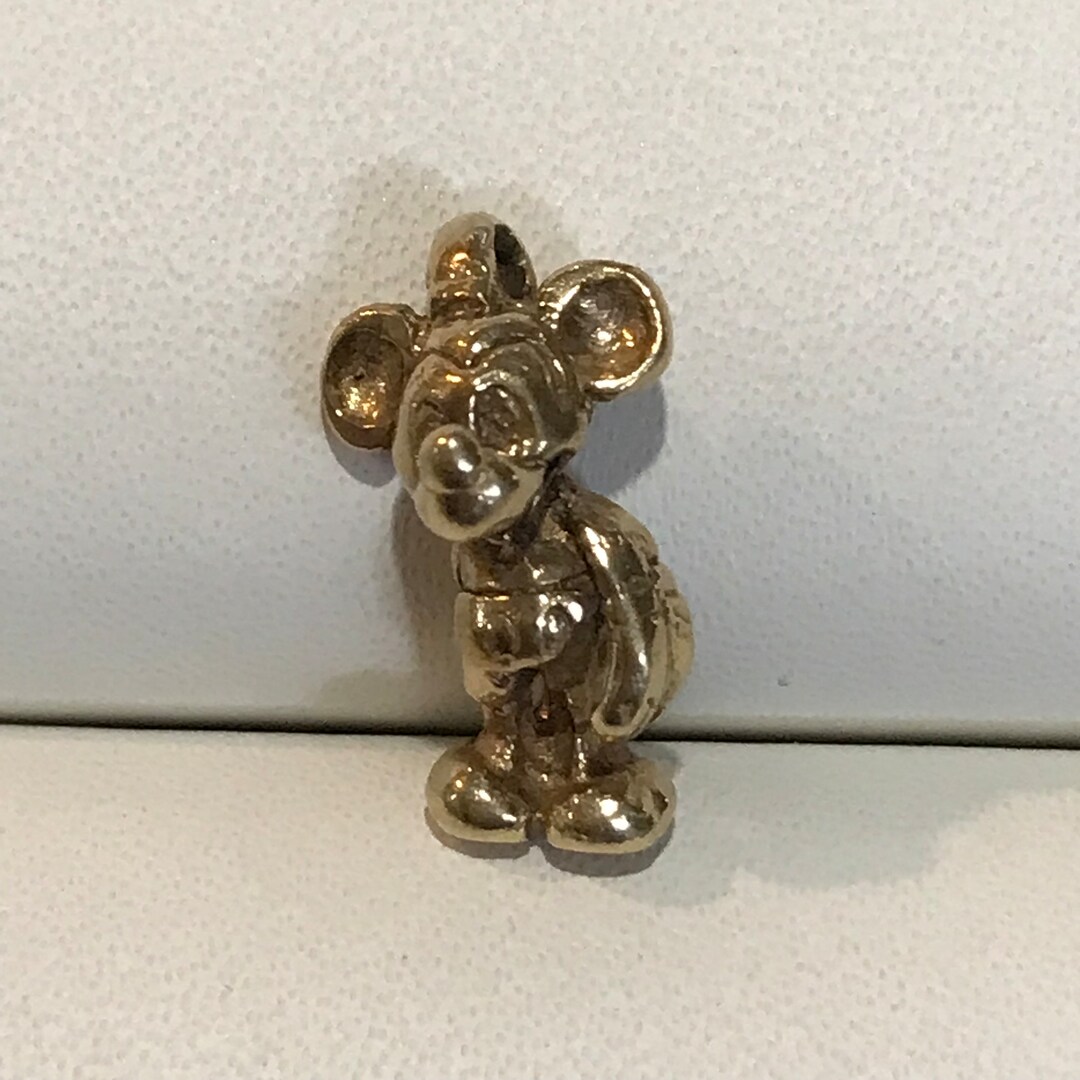 10k Solid Gold Mickey Mouse Charm/pendant - Etsy