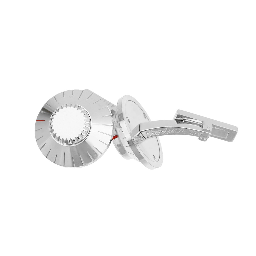 Rare Cartier White Gold Safe Lock Combination Cufflinks Circa 1990's ...