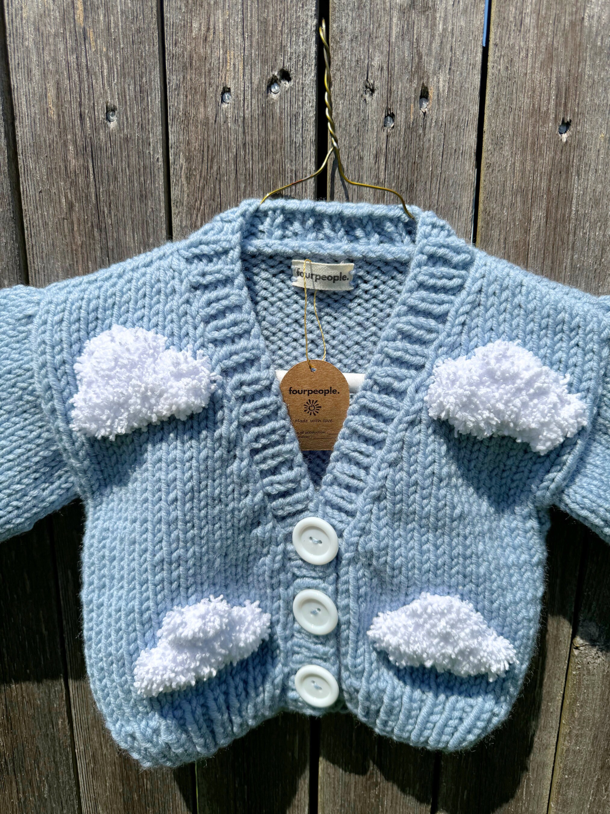 Cloud Baby Cardigan, Hand Knitted Baby Cardigan, 3D Fluffy Baby ...