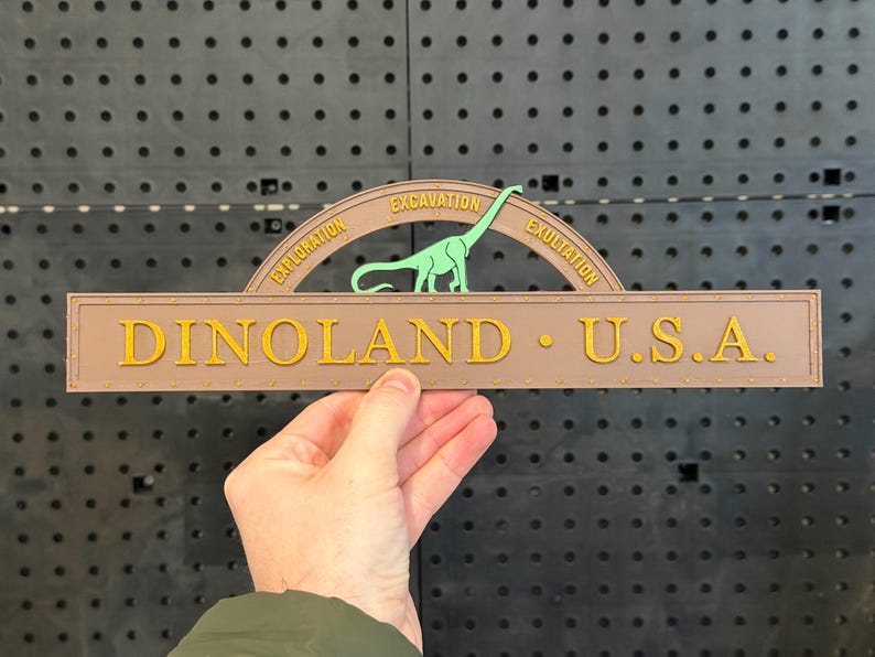 Dinoland U.S.A. Miniature Wall Sign - Etsy