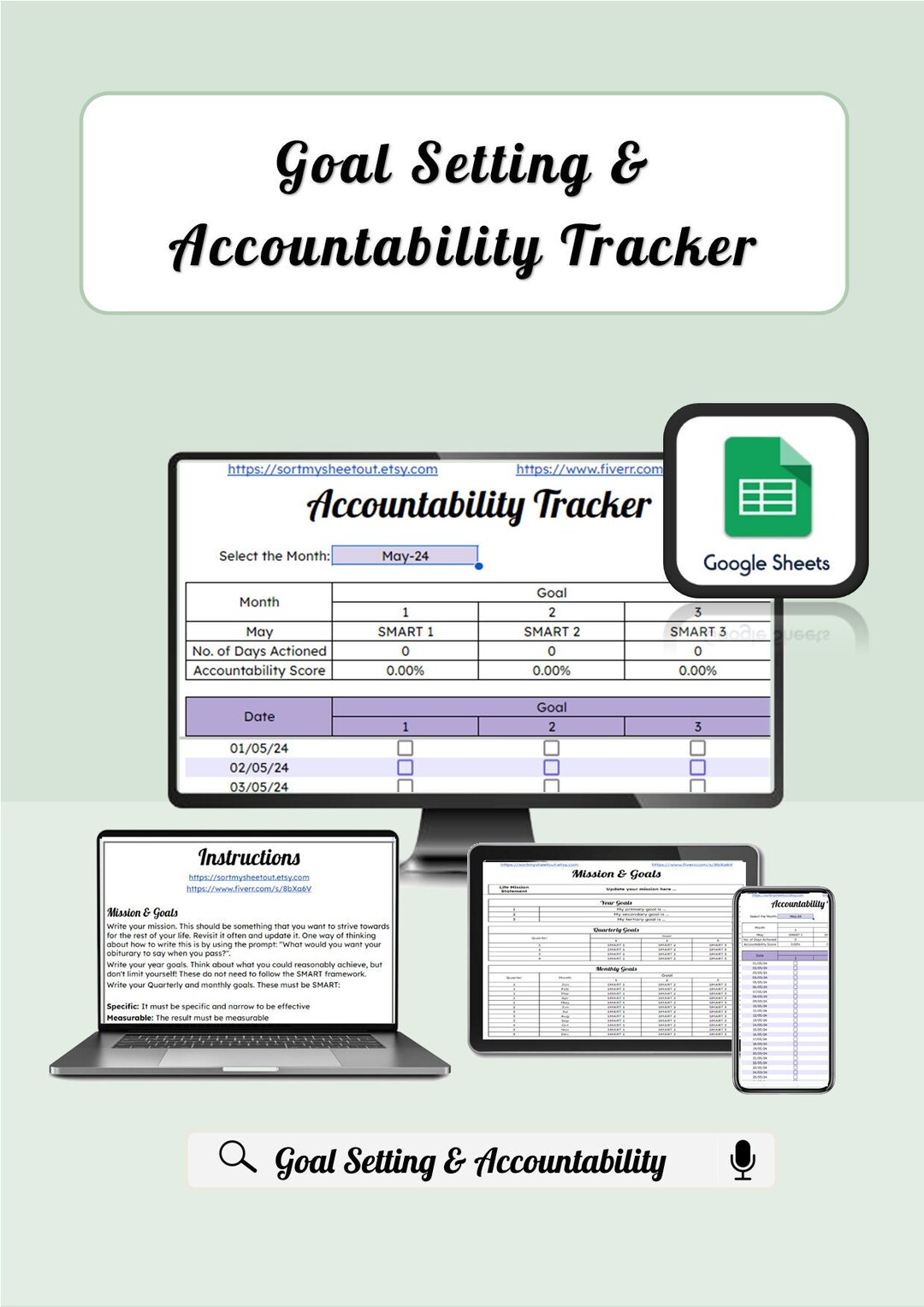 Goal Planner & Accountability Tracker: Yearly, Quarterly, Monthly ...