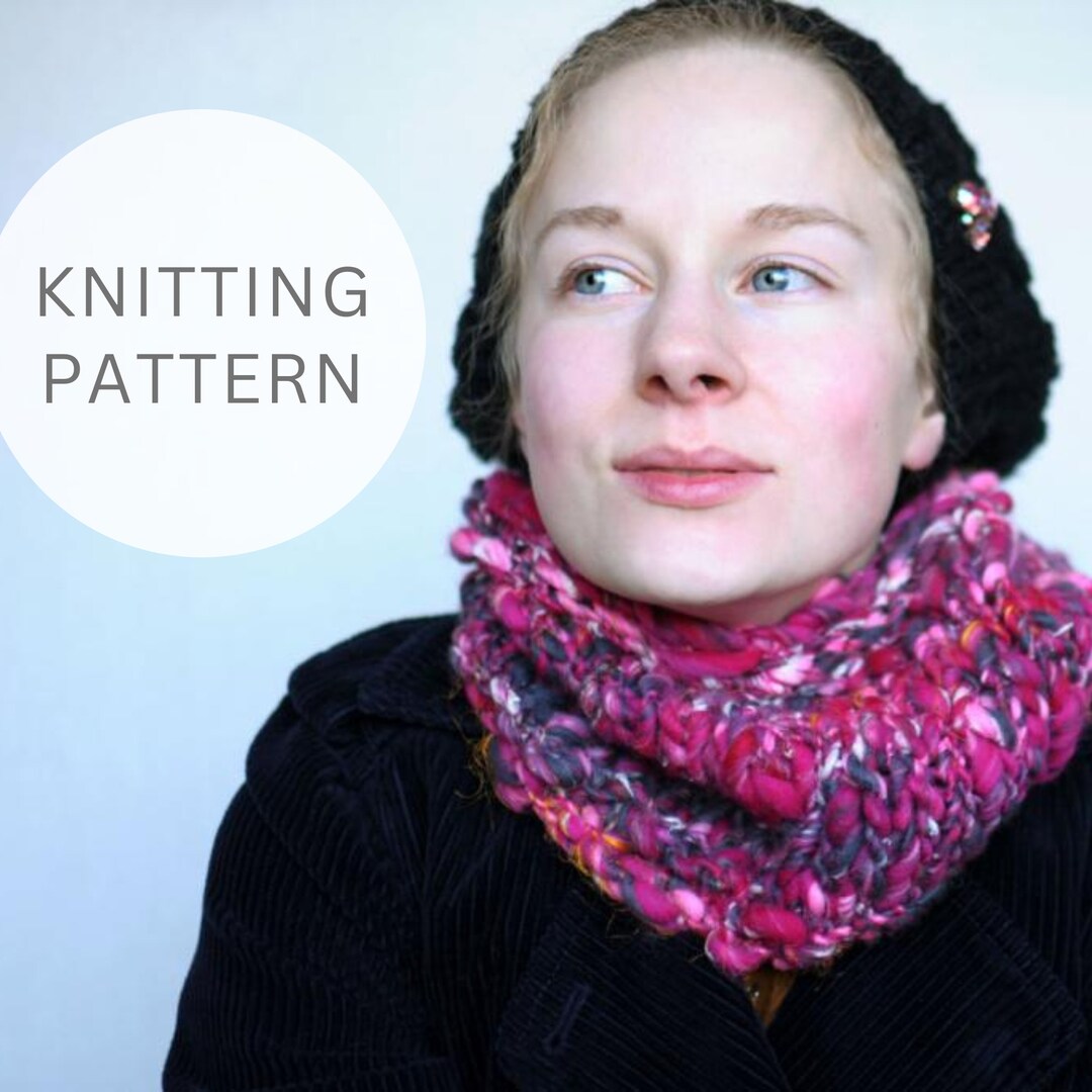 Knitting Pattern | SNUGGLY COWL | Cowl Knitting Pattern - Etsy