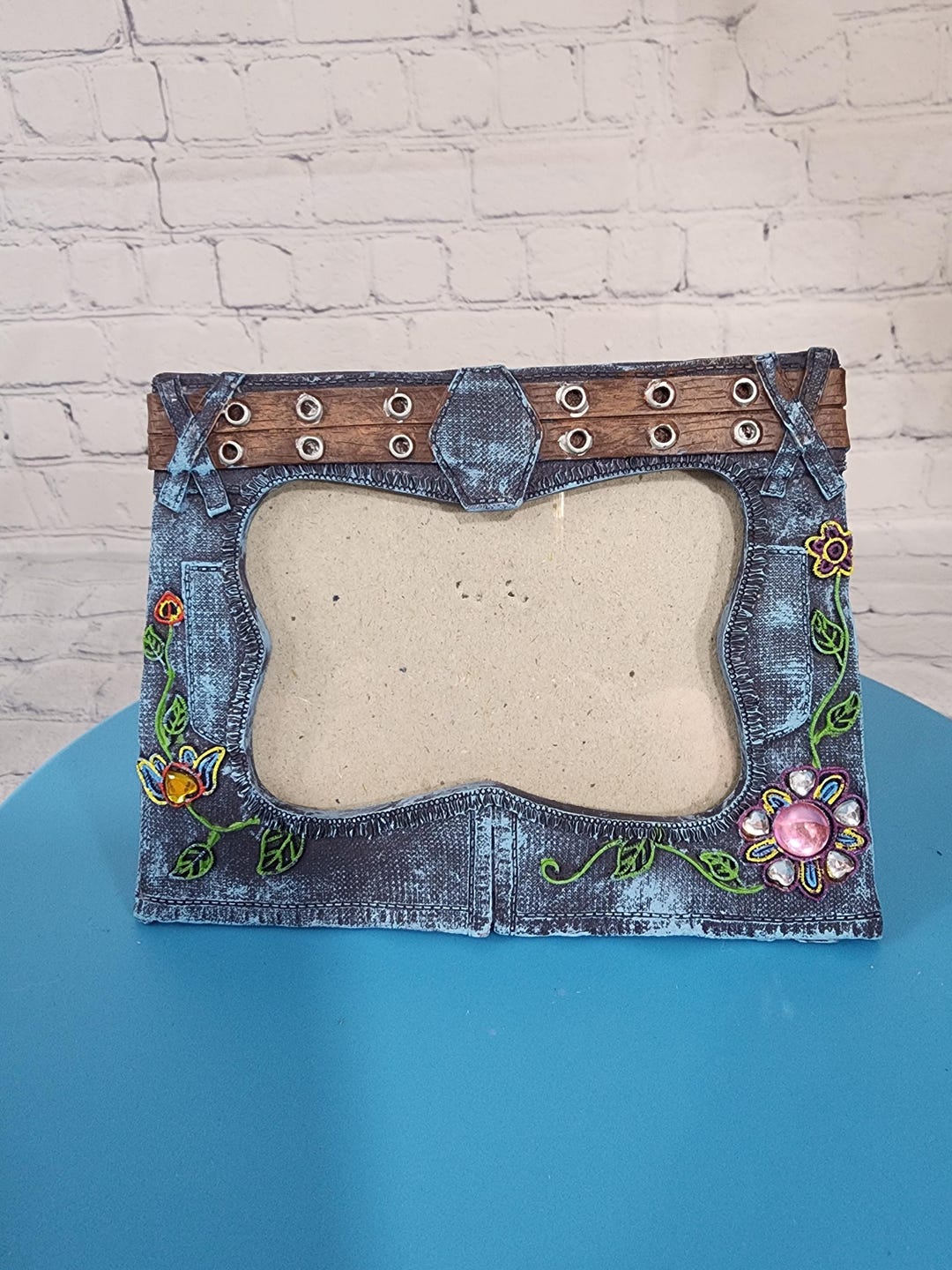 Vintage Blue Jeans Denim Theme Resin Picture Frame 5h X 7l - Etsy