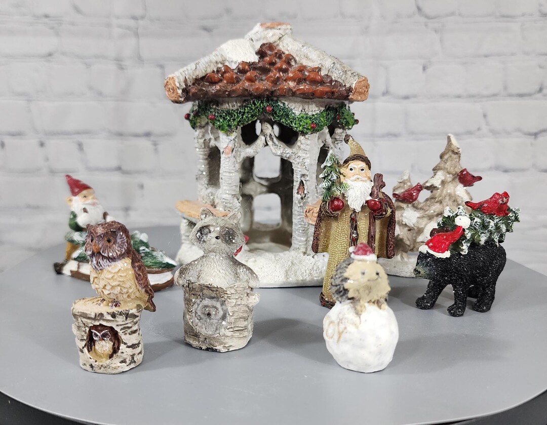 My Happy Little Christmas Gazebo Set With Santa, Elf, and Woodland ...