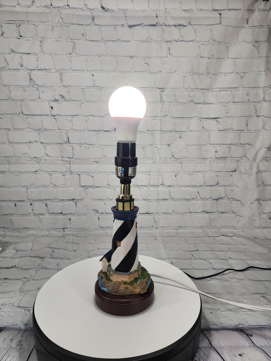 Cape Hatteras Style Light up Lighthouse Lamp Figurine – 12" Base, No ...