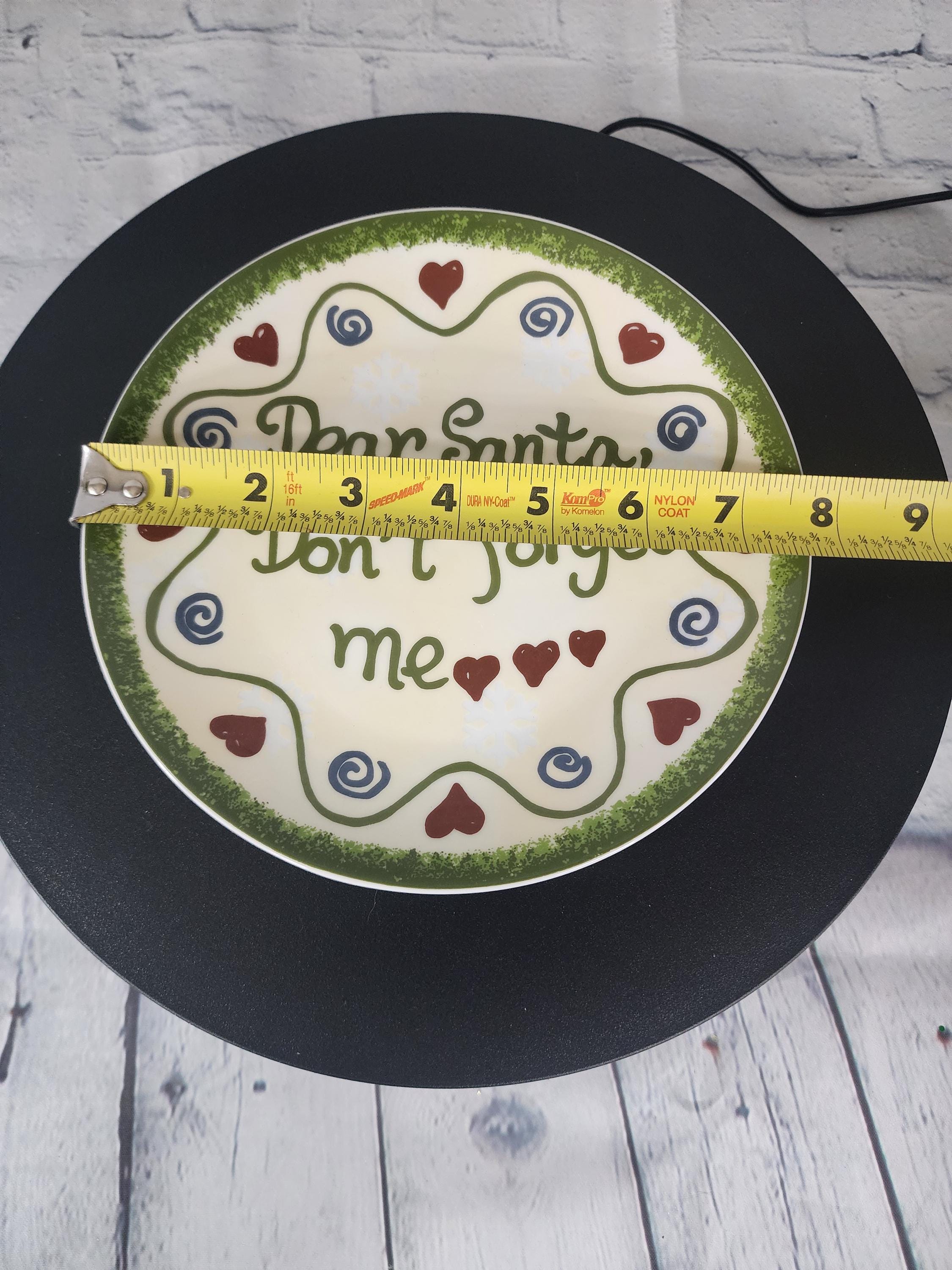 Vintage Children's Santa Snack Plate | "dear Santa, Don't Forget Me ...