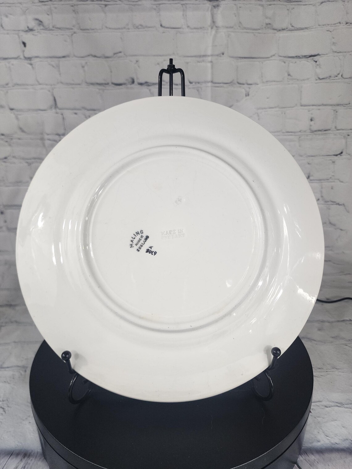 RARE Vintage Maling Majolica Plate | Hand-painted IRIS Cabinet Plate ...