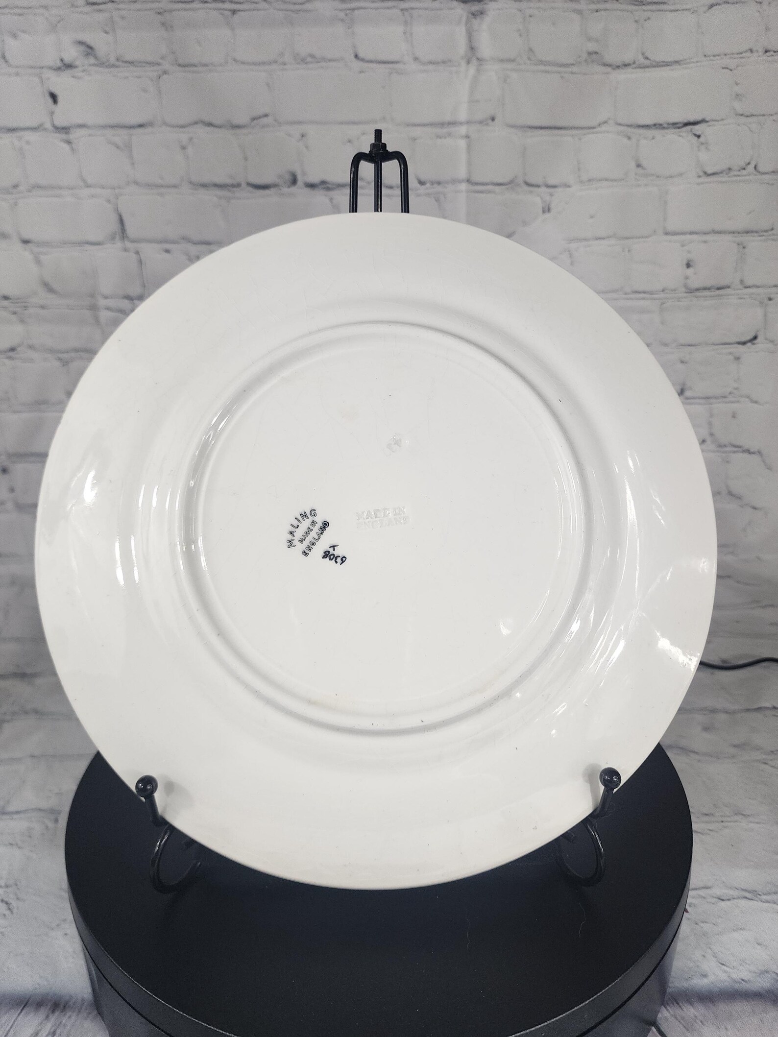RARE Vintage Maling Majolica Plate | Hand-painted IRIS Cabinet Plate ...