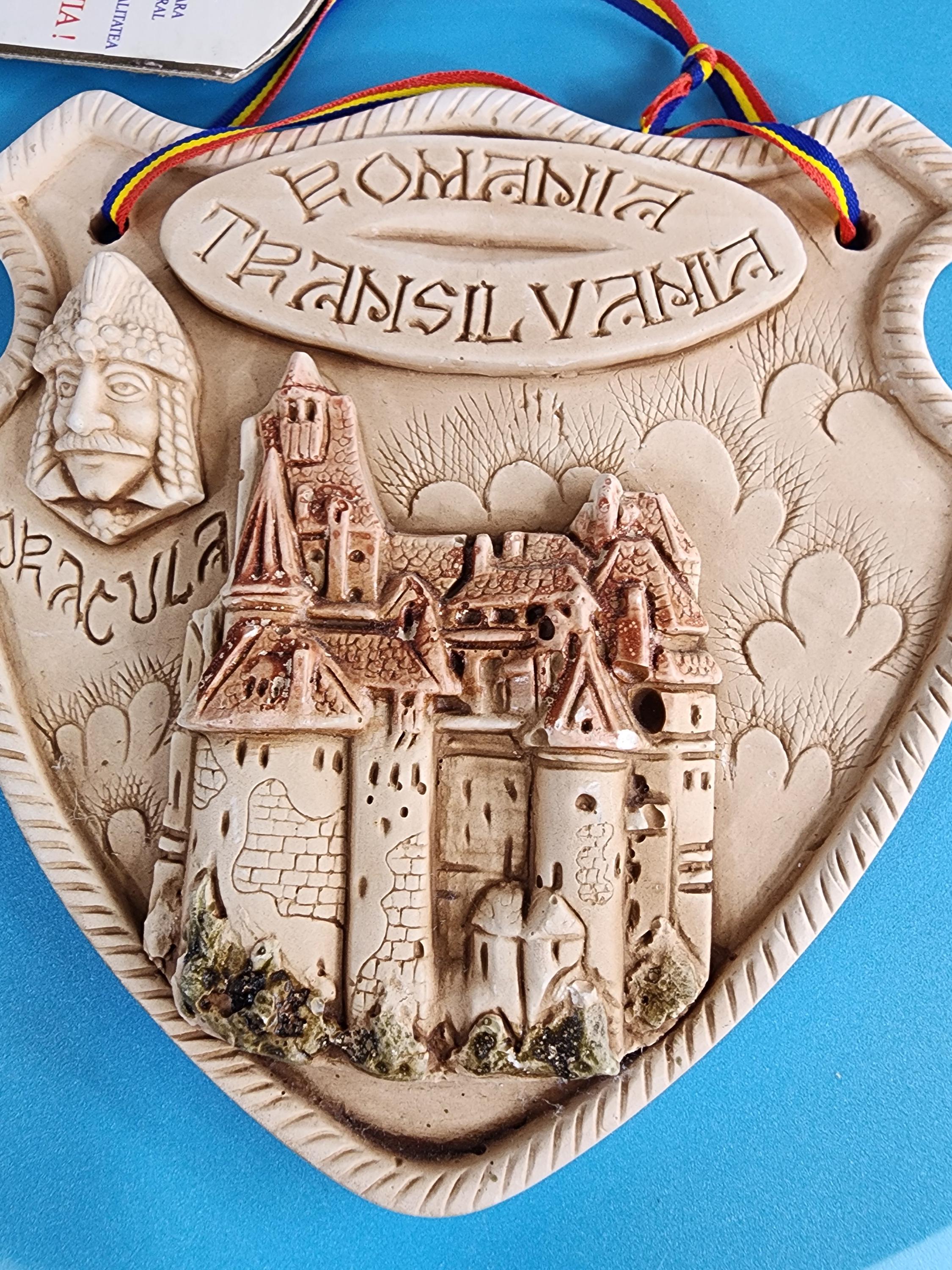 Title: 1980s Romania Dracula Ceramic Wall Plaque | Vintage Transylvania ...