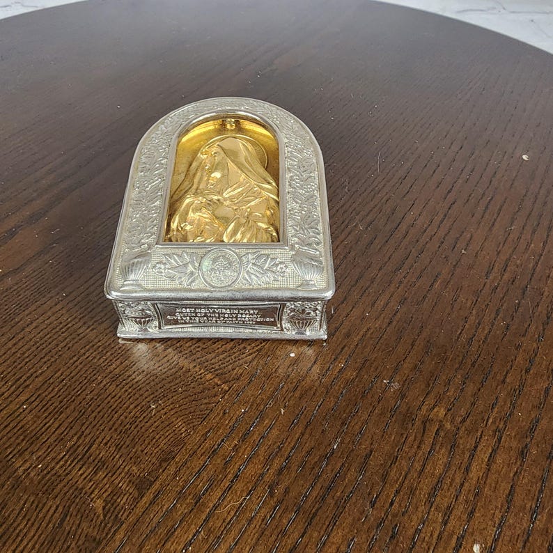 Vintage Vatican Library Collection Rosary Box | Blessed Virgin Mary ...