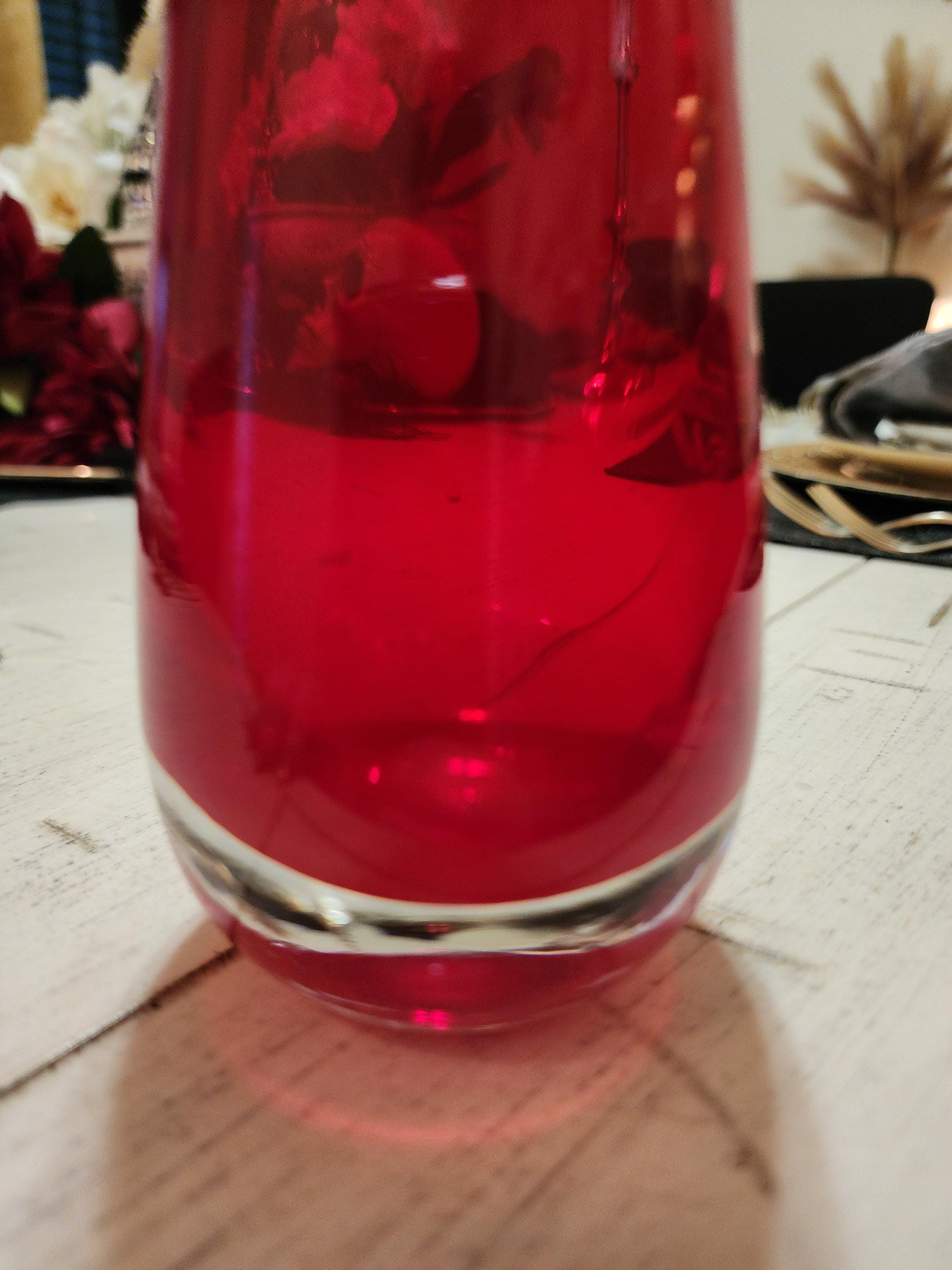 NOVICA Murano Glass Vase, Red, Ember - Etsy