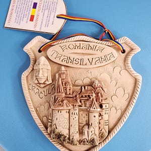 Title: 1980s Romania Dracula Ceramic Wall Plaque | Vintage Transylvania ...