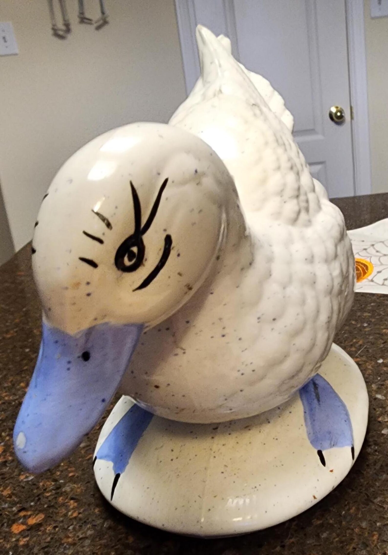 Vintage Ceramic Duck Decor - Charming Country Kitchen Accent - Etsy
