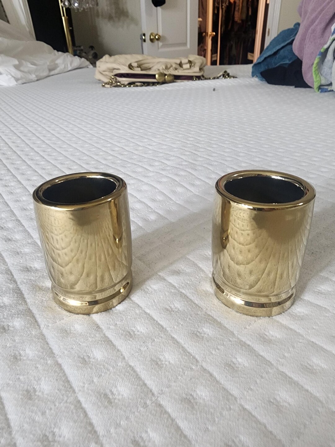 Rare Find: Two .50 Caliber Shell Casing Ceramic Shot Glasses or Candle ...