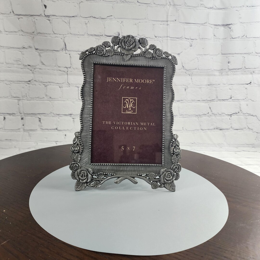 Vintage Jennifer Moore Rose Frame: Victorian Pewter-tone Metal, 5x7 - Etsy