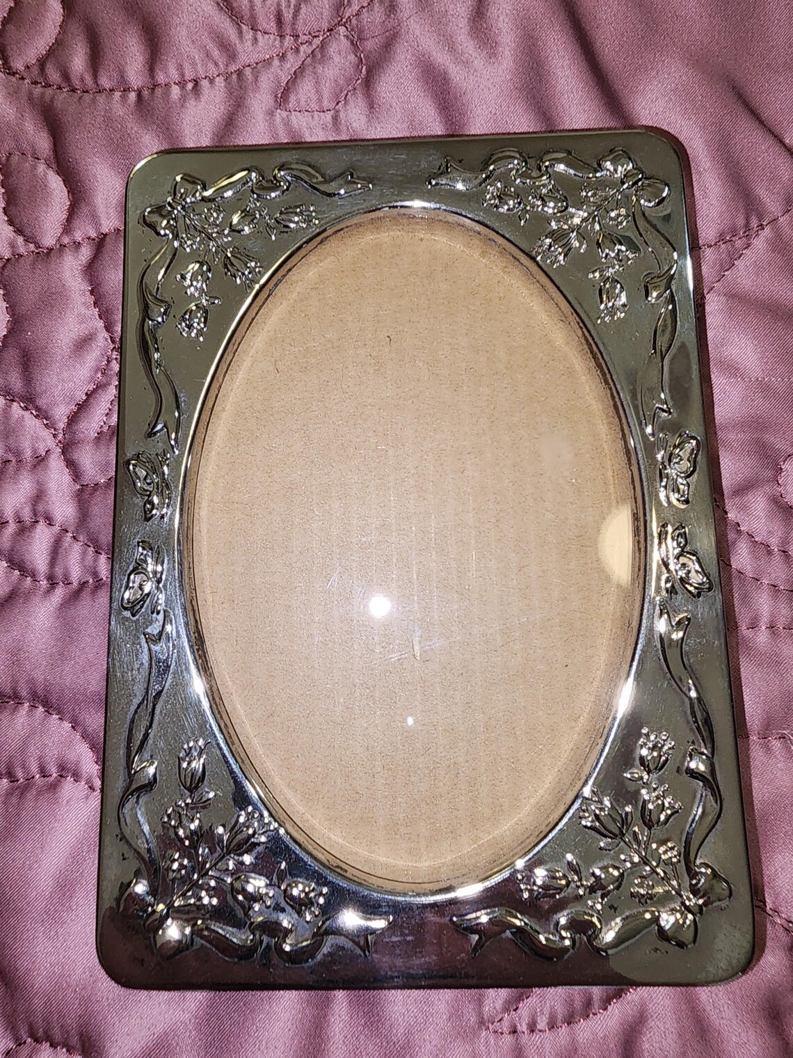 Vintage Rectangular Silver Plate Picture Frame Floral Corner Details - Etsy