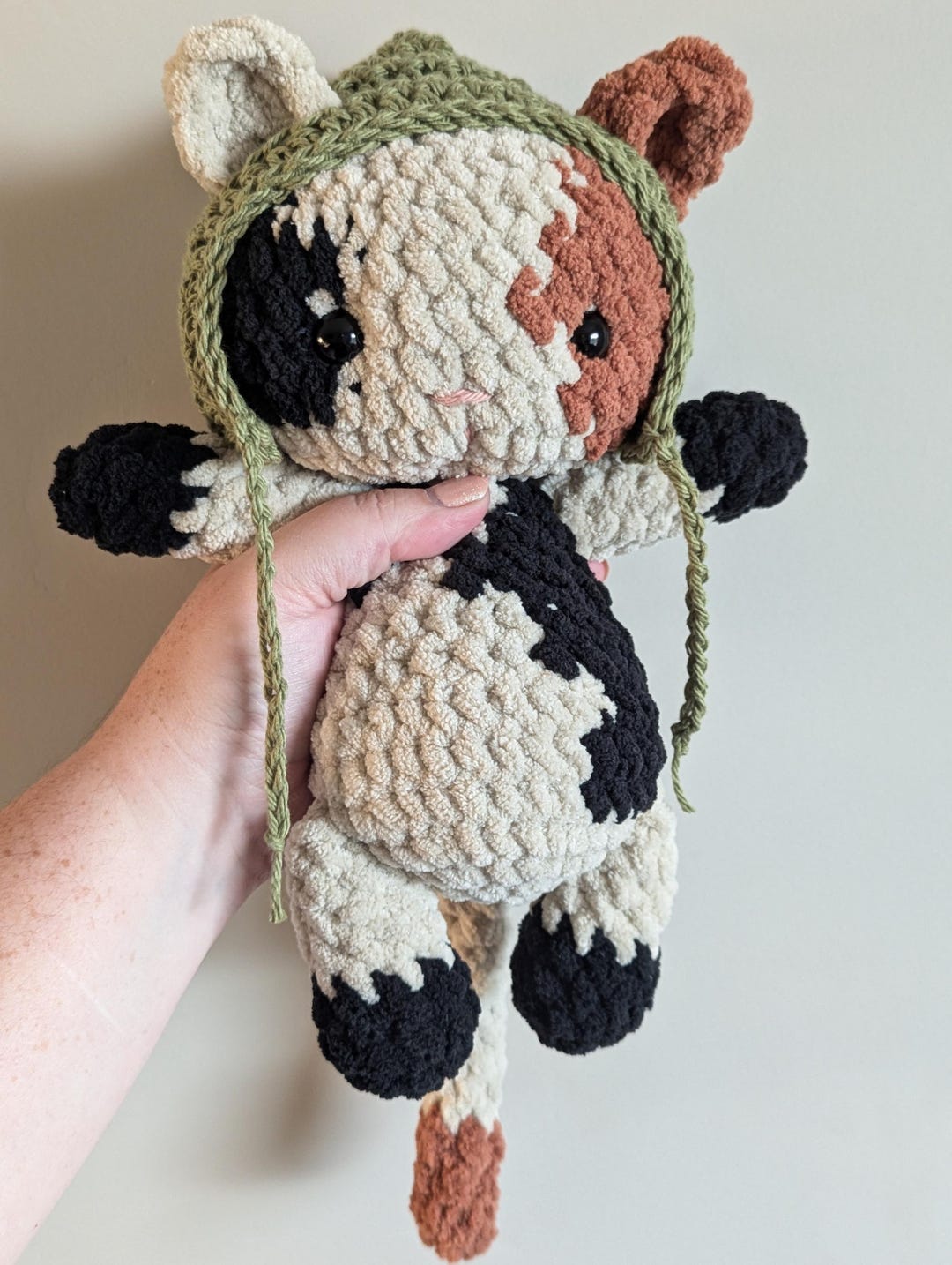 Calico Cat Plushie With Hat | Cat Plushie | Crochet Snuggler Gift for ...