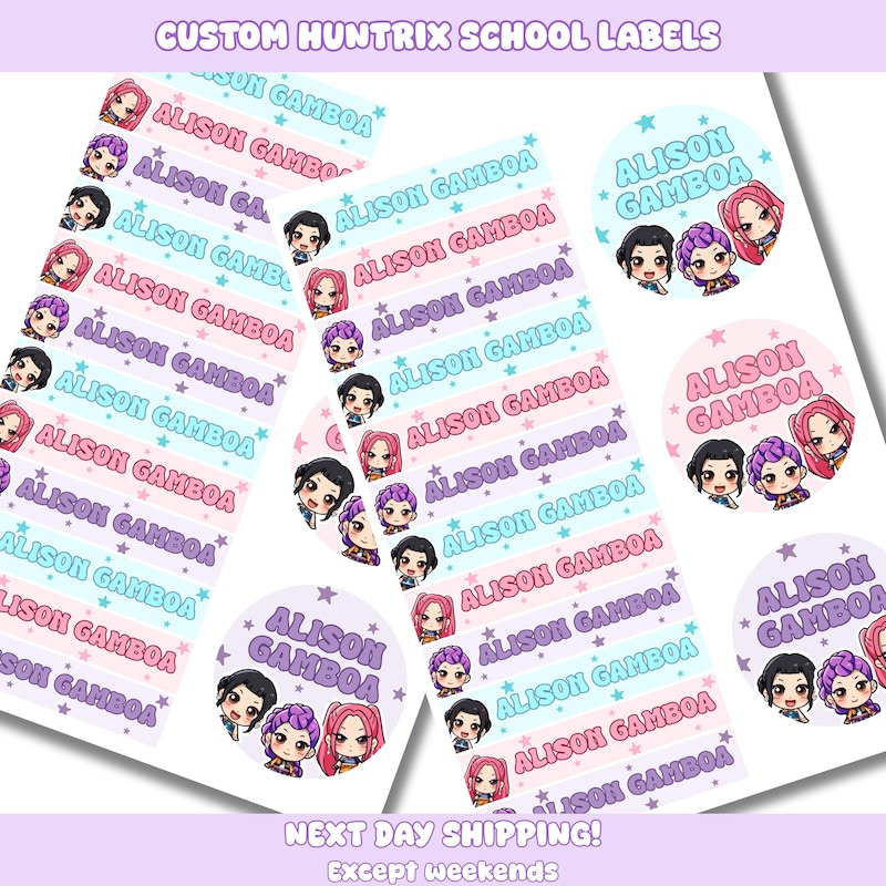 Huntrix Name Tag Sticker - Etsy