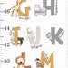 Animals Alphabet Growth Chart, Personalized Growth Chart, Gender ...