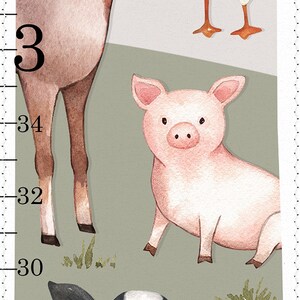Farm Animals Growth Chart Horse Growth Chart Farm Height Chart Ruler ...