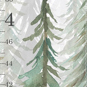 Woodland Growth Chart, Canvas Growth Chart, Bear Growth Chart, Gender ...