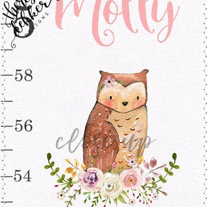 Woodland Growth Chart, Woodland Nursery Decor, Height Chart, Growth ...