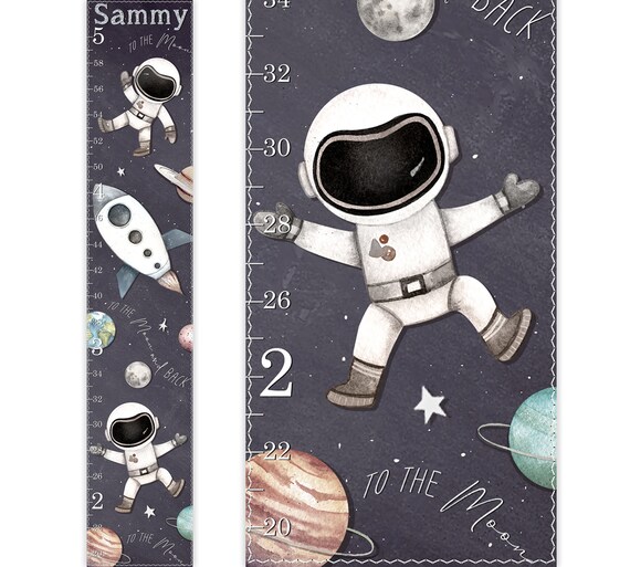 Space Growth Chart Solar System Growth Chart Rocket Ship - Etsy