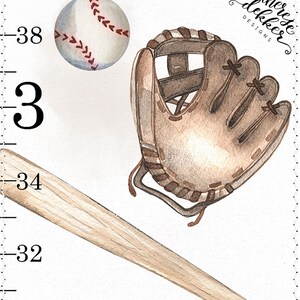 Baseball Growth Chart, Woodland Animals Canvas Height Chart - Etsy