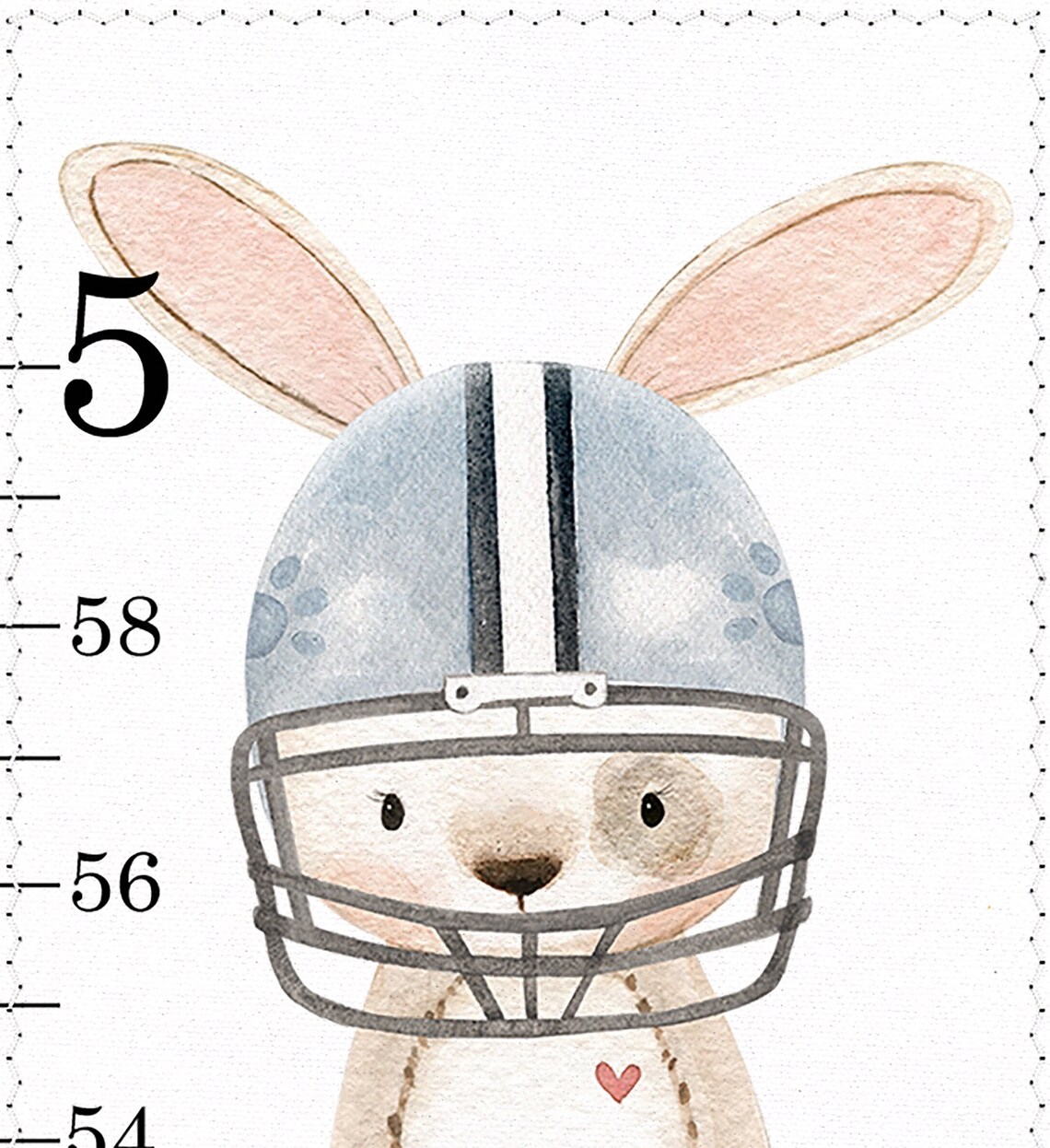 FOOTBALL Growth Chart Canvas Growth Chart Woodland Animals - Etsy