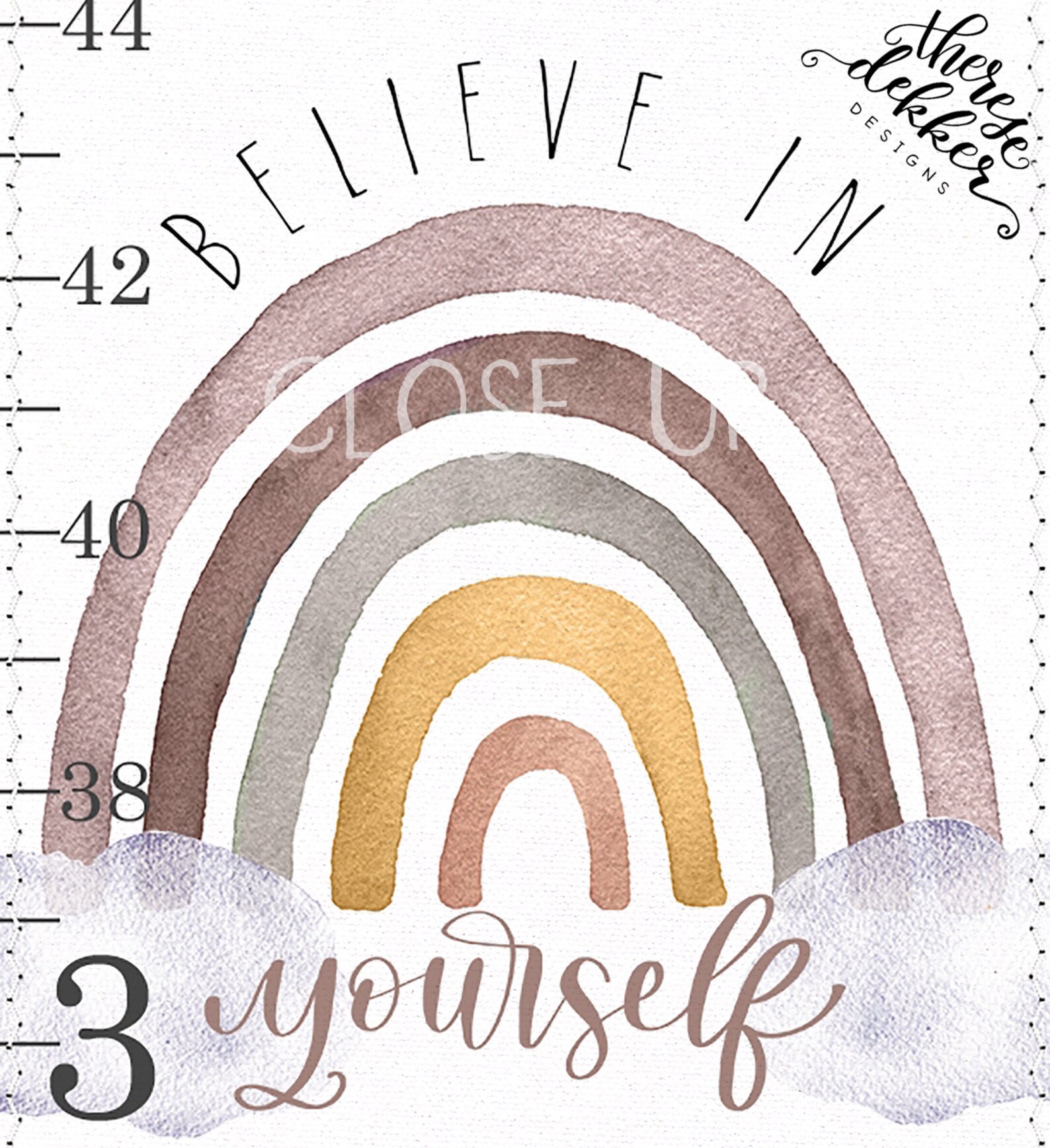 Rainbow Growth Chart Rainbow Wall Art Rainbow Decor Gender | Etsy