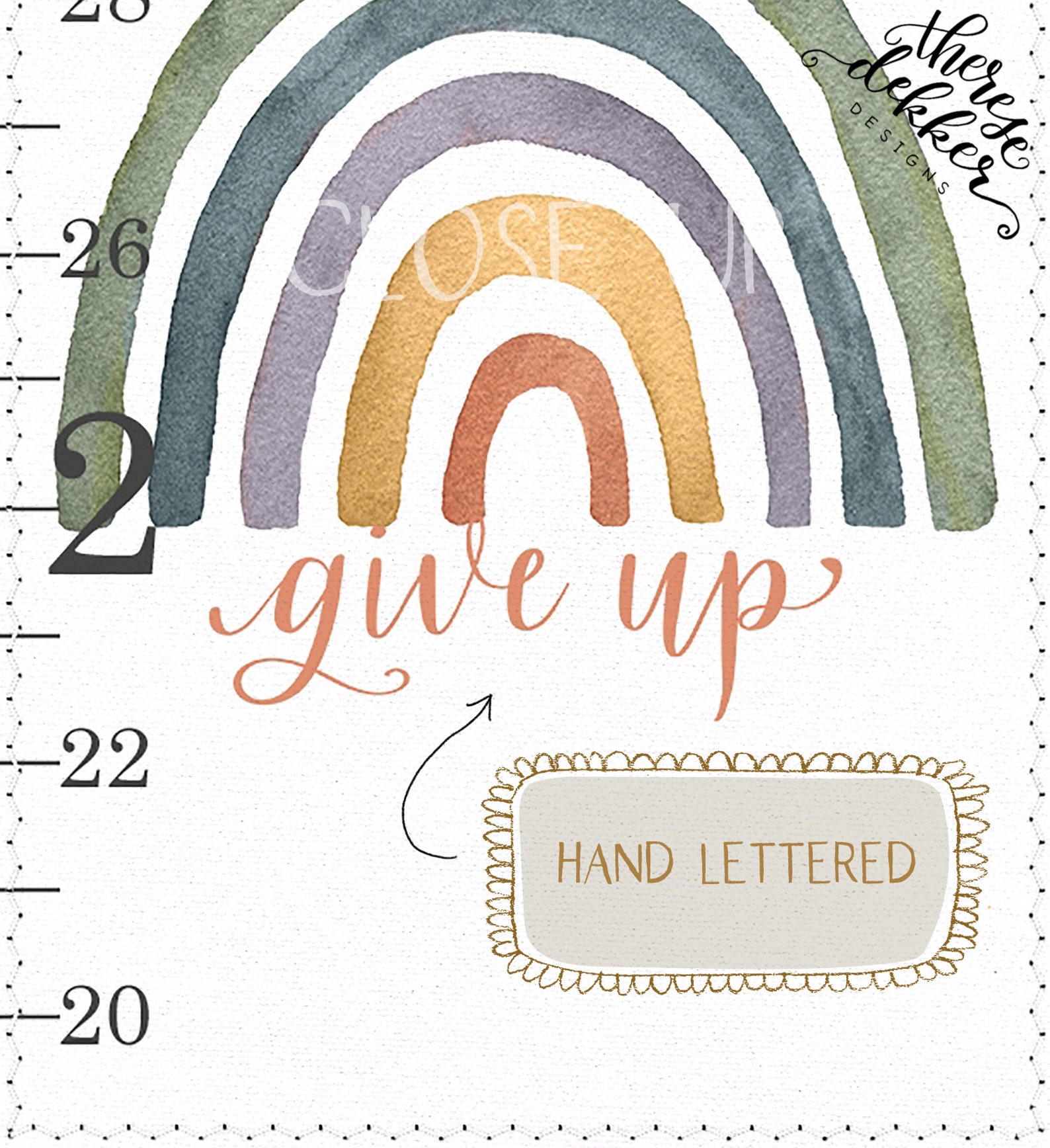 Rainbow Growth Chart Rainbow Wall Art Rainbow Decor Gender | Etsy