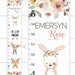 Woodland Growth Chart, Vintage Flowers Roses, Growth Chart Ruler ...