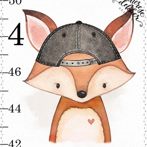 Baseball Growth Chart, Woodland Animals Canvas Height Chart - Etsy