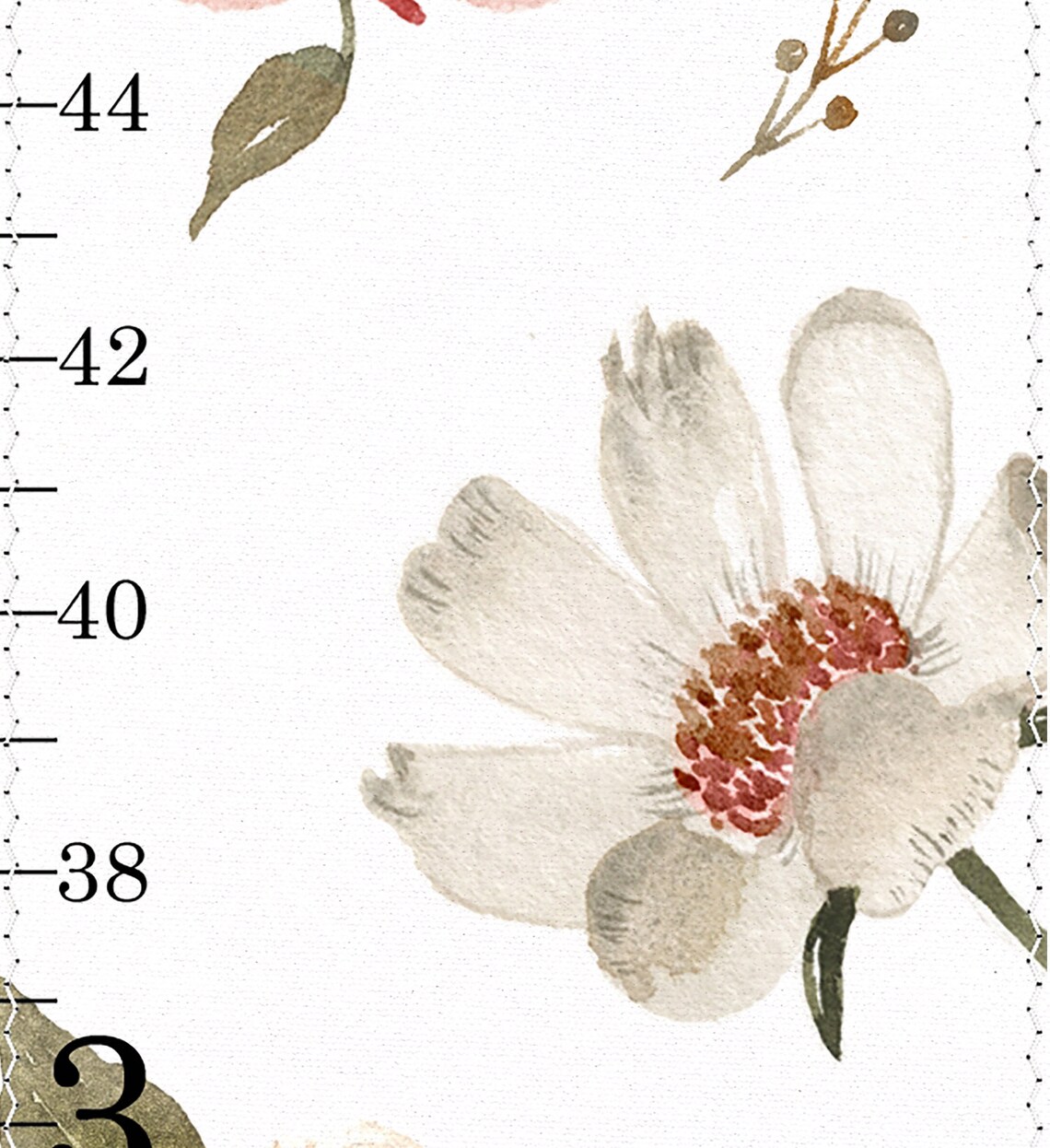 Boho Vintage Floral Nursery Art Vintage Floral Growth Chart - Etsy